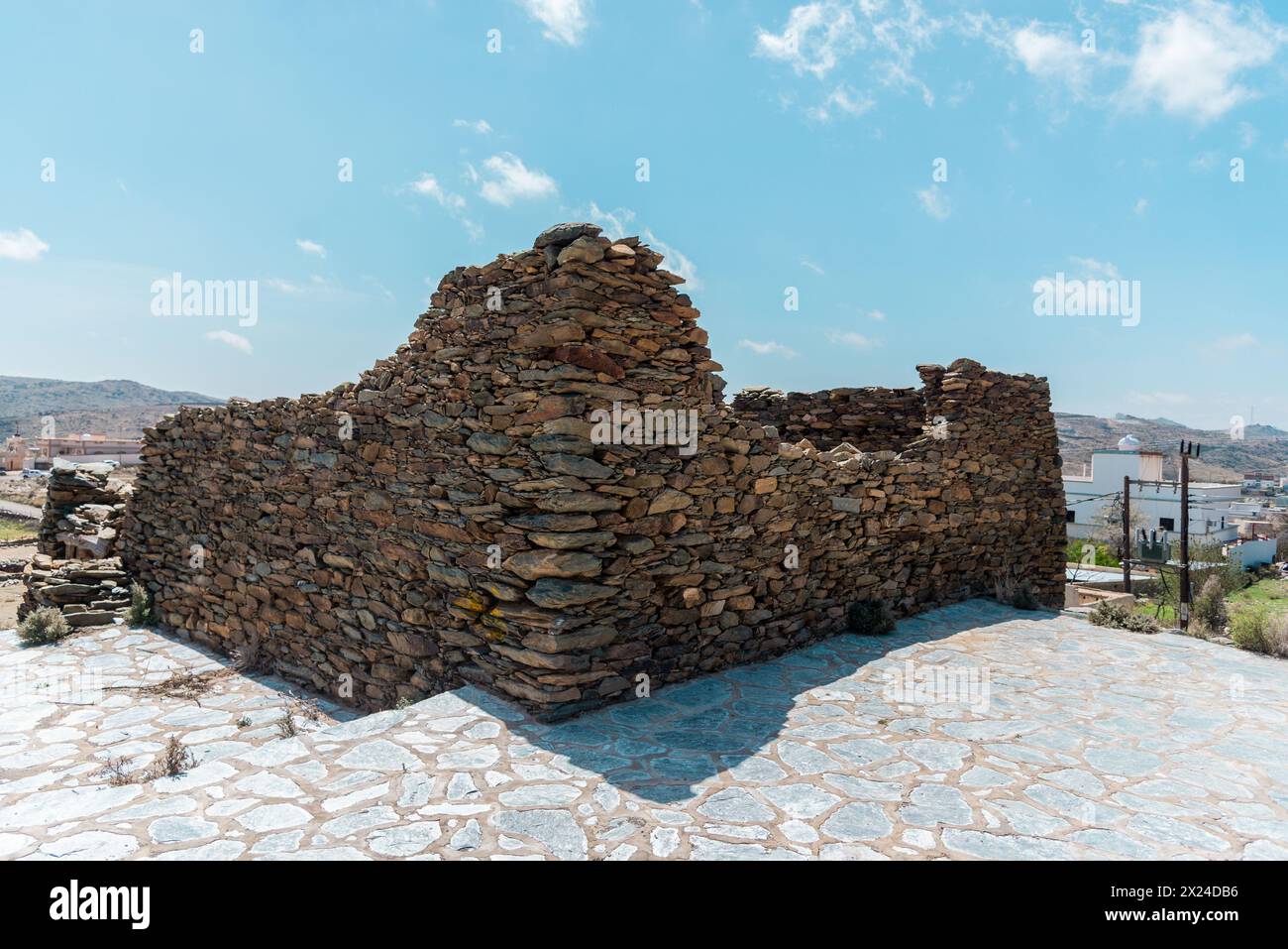 An ancient castle constructed using stones in ancient architecture ...