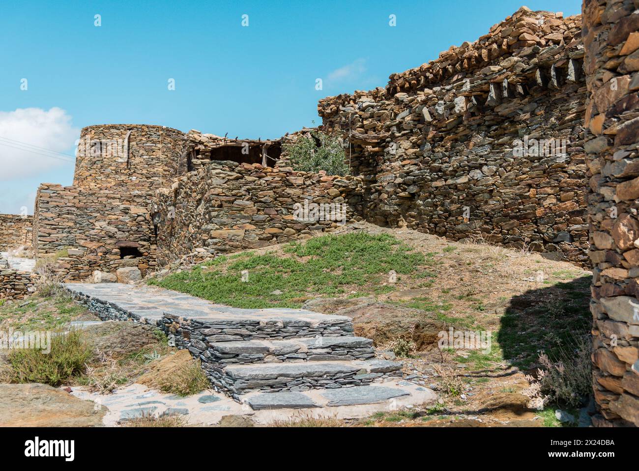 An ancient castle constructed using stones in ancient architecture ...