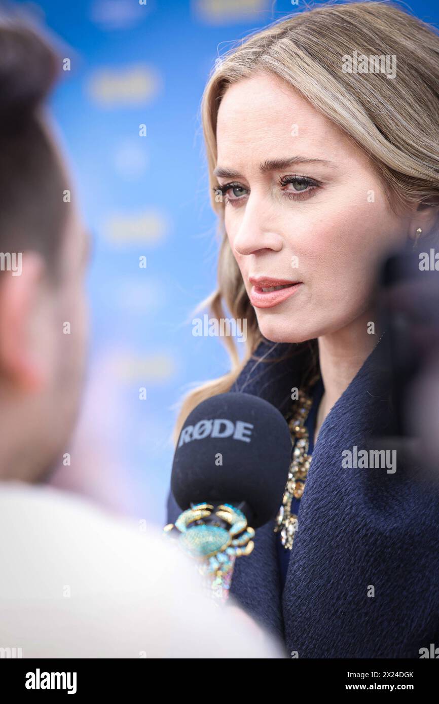 Europapremiere FALL GUY Emily Blunt im TV Interview Europapremiere von ...