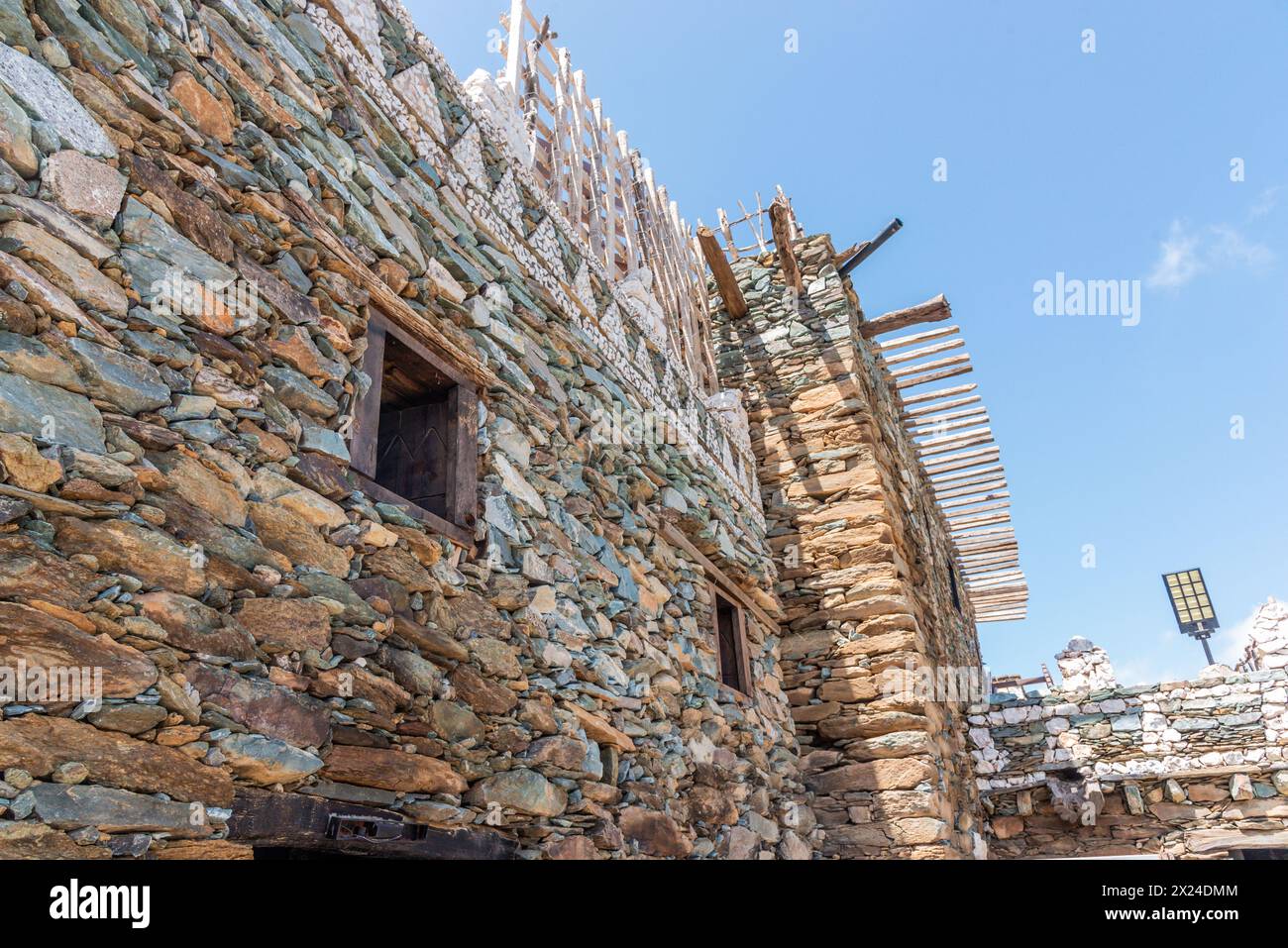 An ancient castle constructed using stones in ancient architecture ...