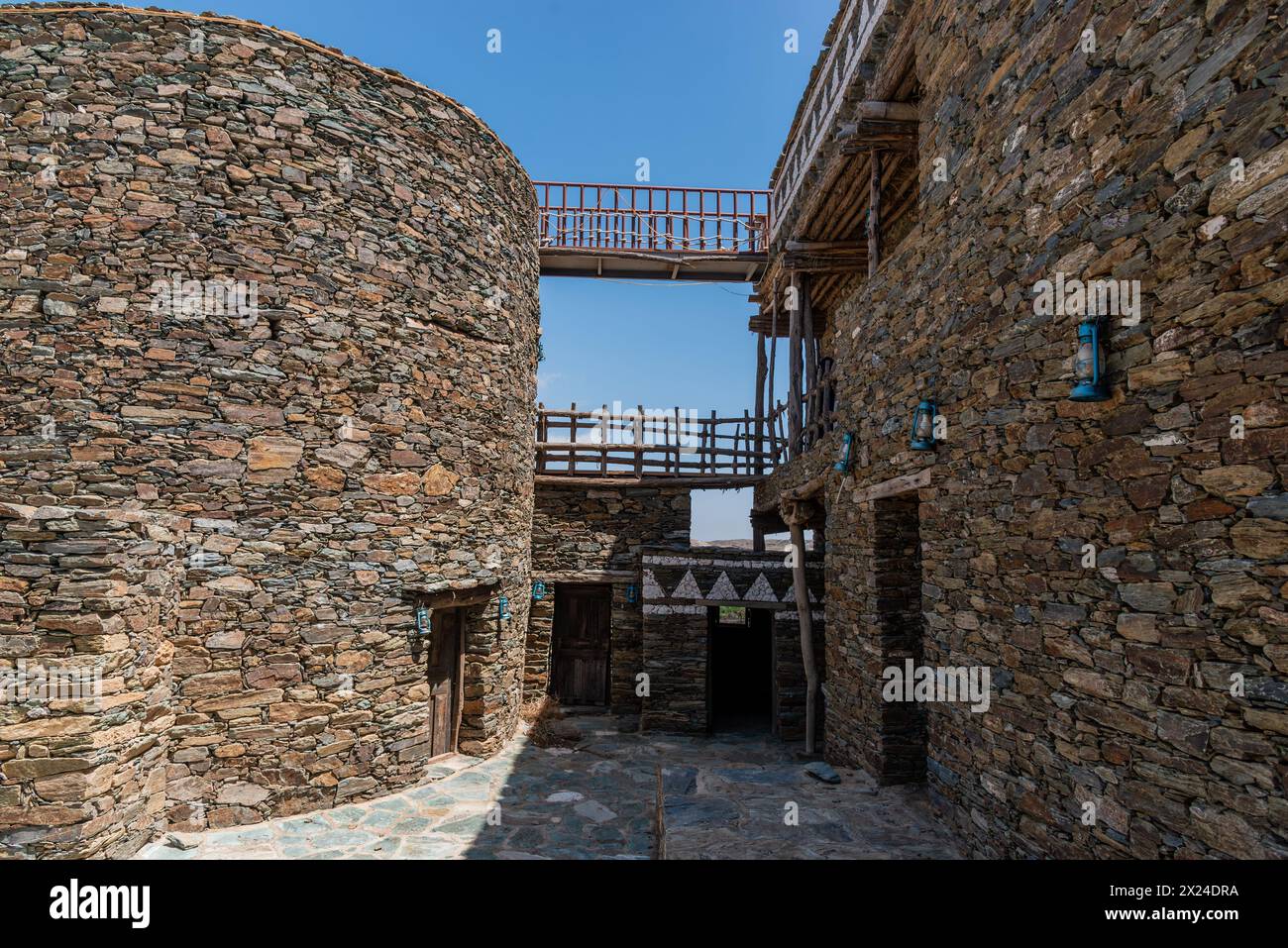 An ancient castle constructed using stones in ancient architecture ...