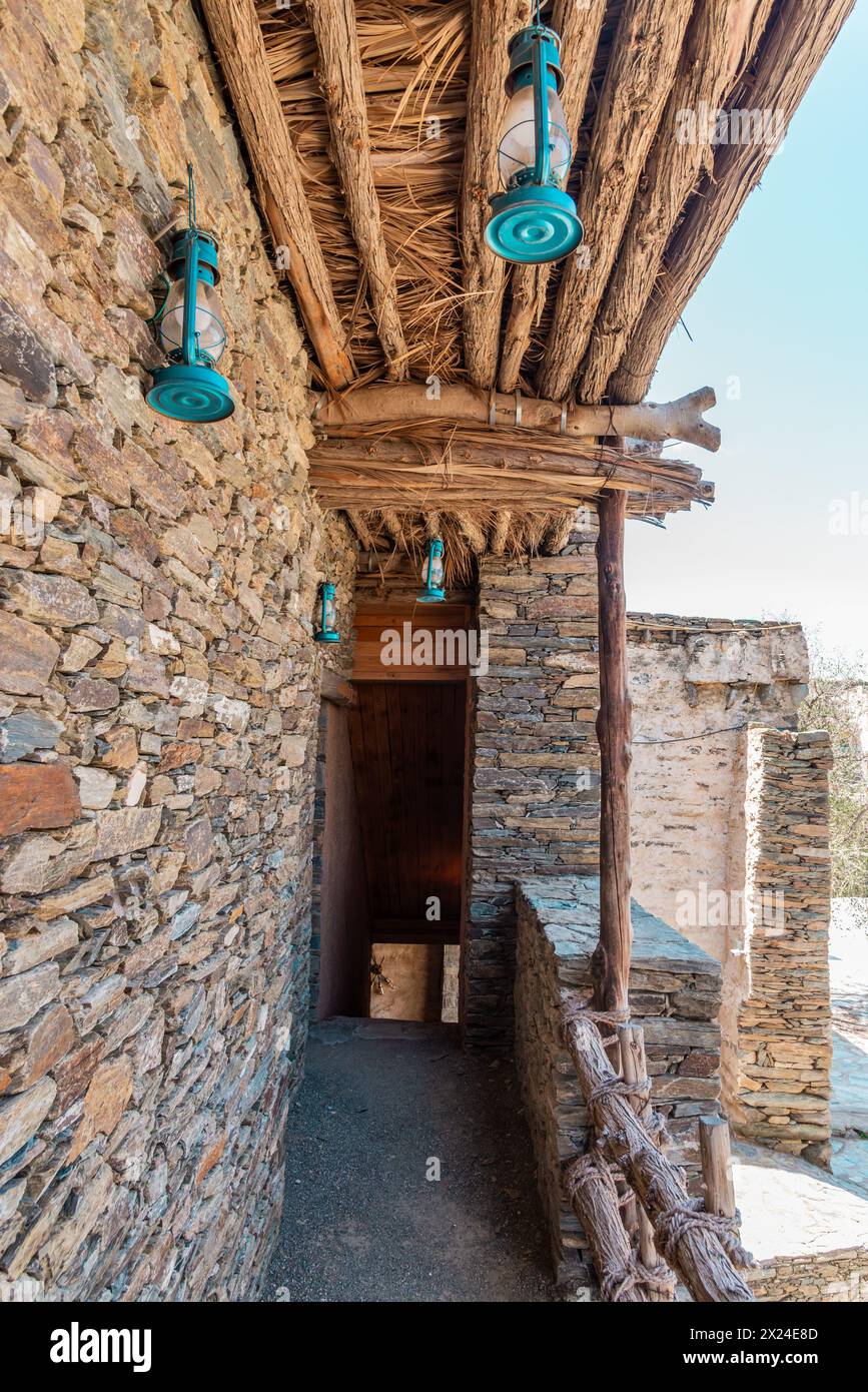 An ancient castle constructed using stones in ancient architecture ...