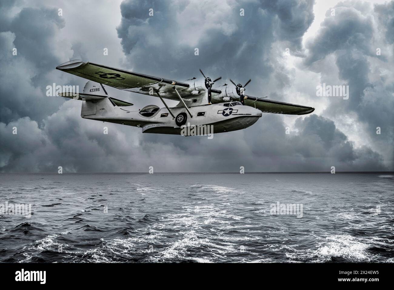 WW2 Coastal and shipping protection PBY-5A Catalina Seaplane Stock Photo - Alamy