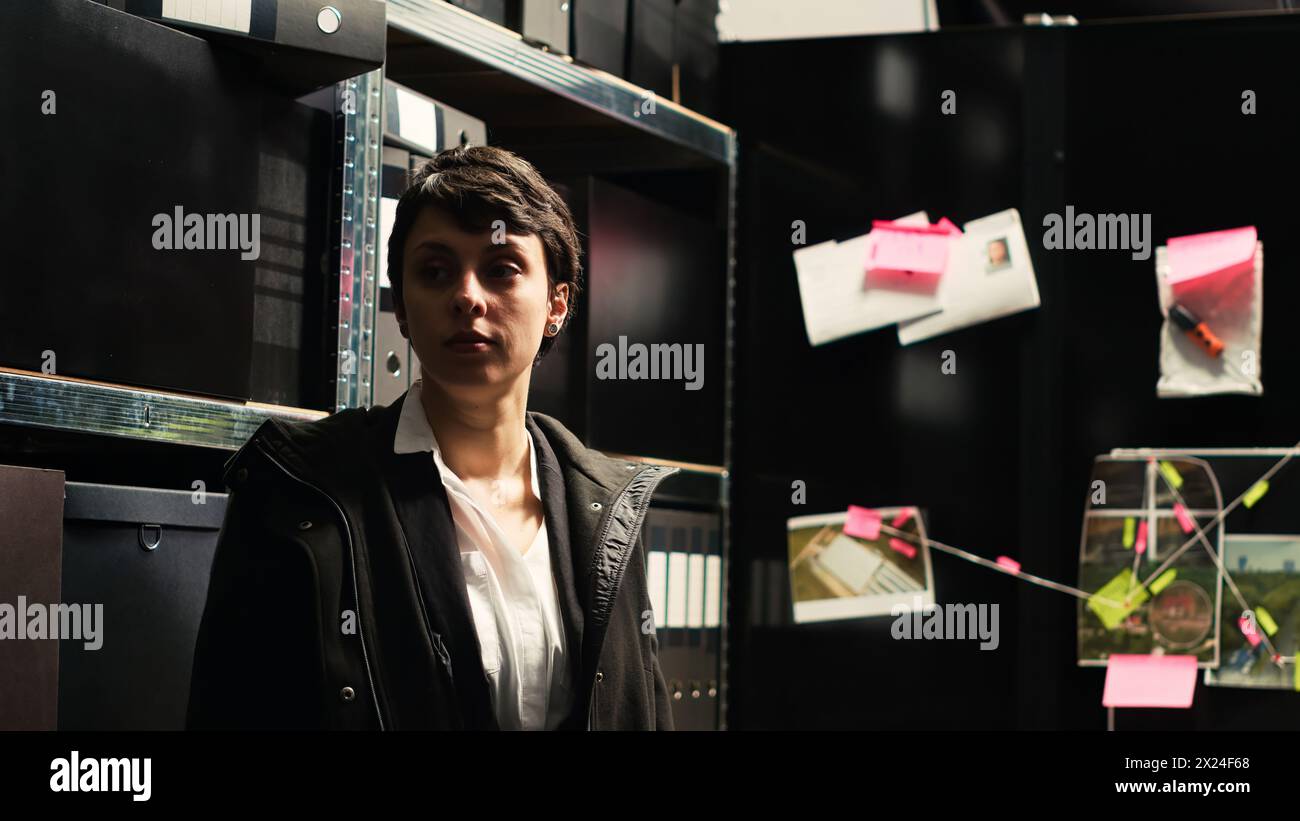 Investigator working on secret mission to uncover clues and catch ...