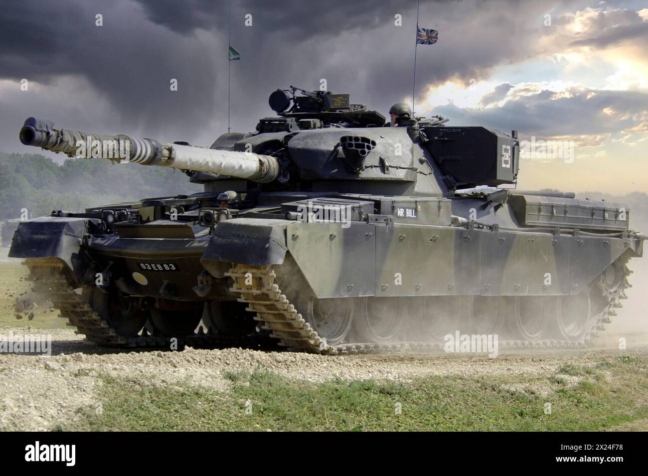 Modern day British Army Chieftain tank on manouvers in Europe Stock ...