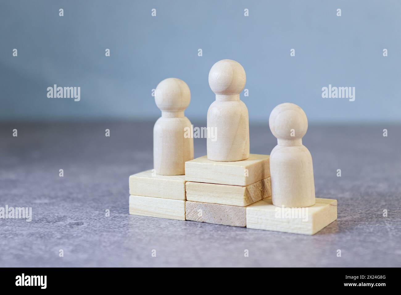 Chess pawn on a toy wooden ladder. Concept to symbolize achievement ...
