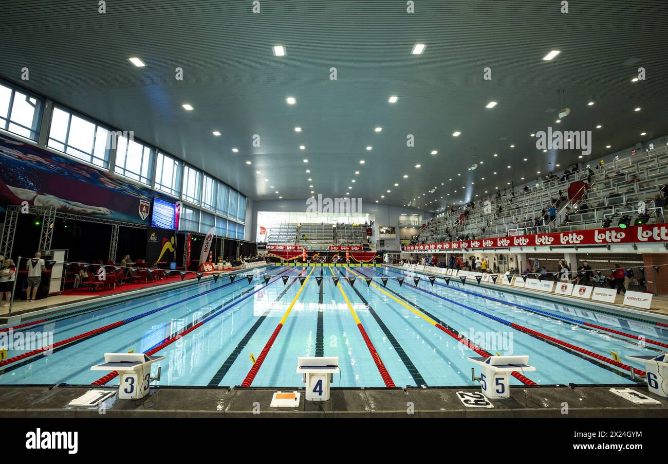 Antwerpen, Belgium. 19th Apr, 2024. The Wezenberg swmimming pool ...