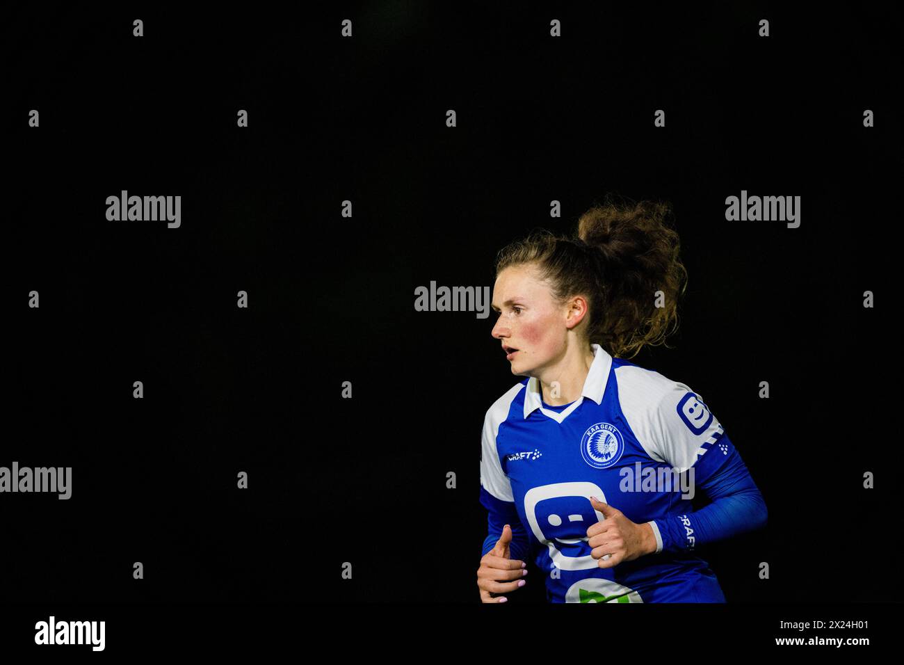 Gent, Belgium. 19th Apr, 2024. Kaa Gent Ladies's Emma Van Britsom ...