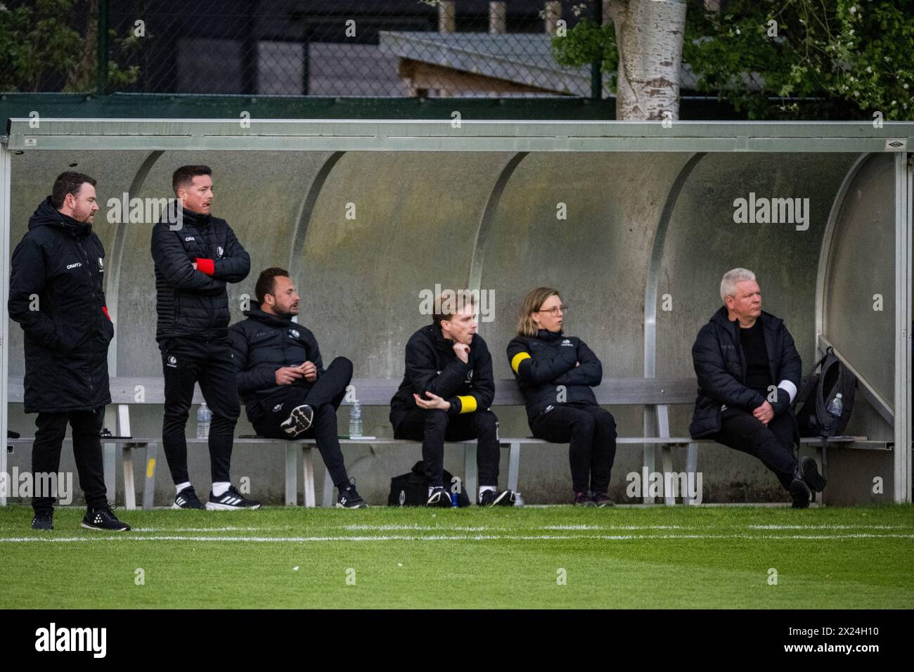 Gent, Belgium. 19th Apr, 2024. Gent's head coach Jorn Van Ginderdeuren ...