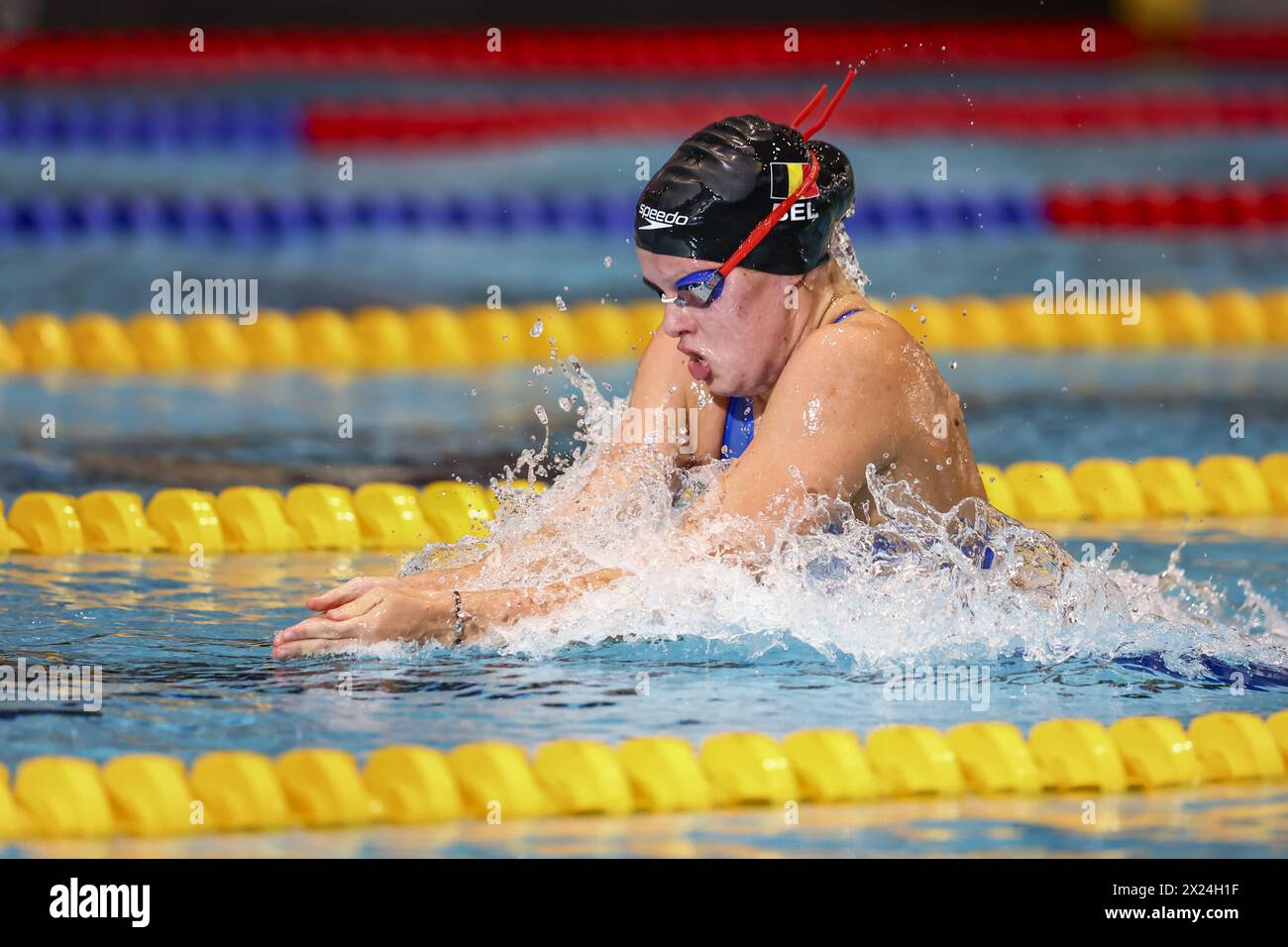Antwerpen, Belgium. 19th Apr, 2024. Belgian Grace Palmer pictured in ...