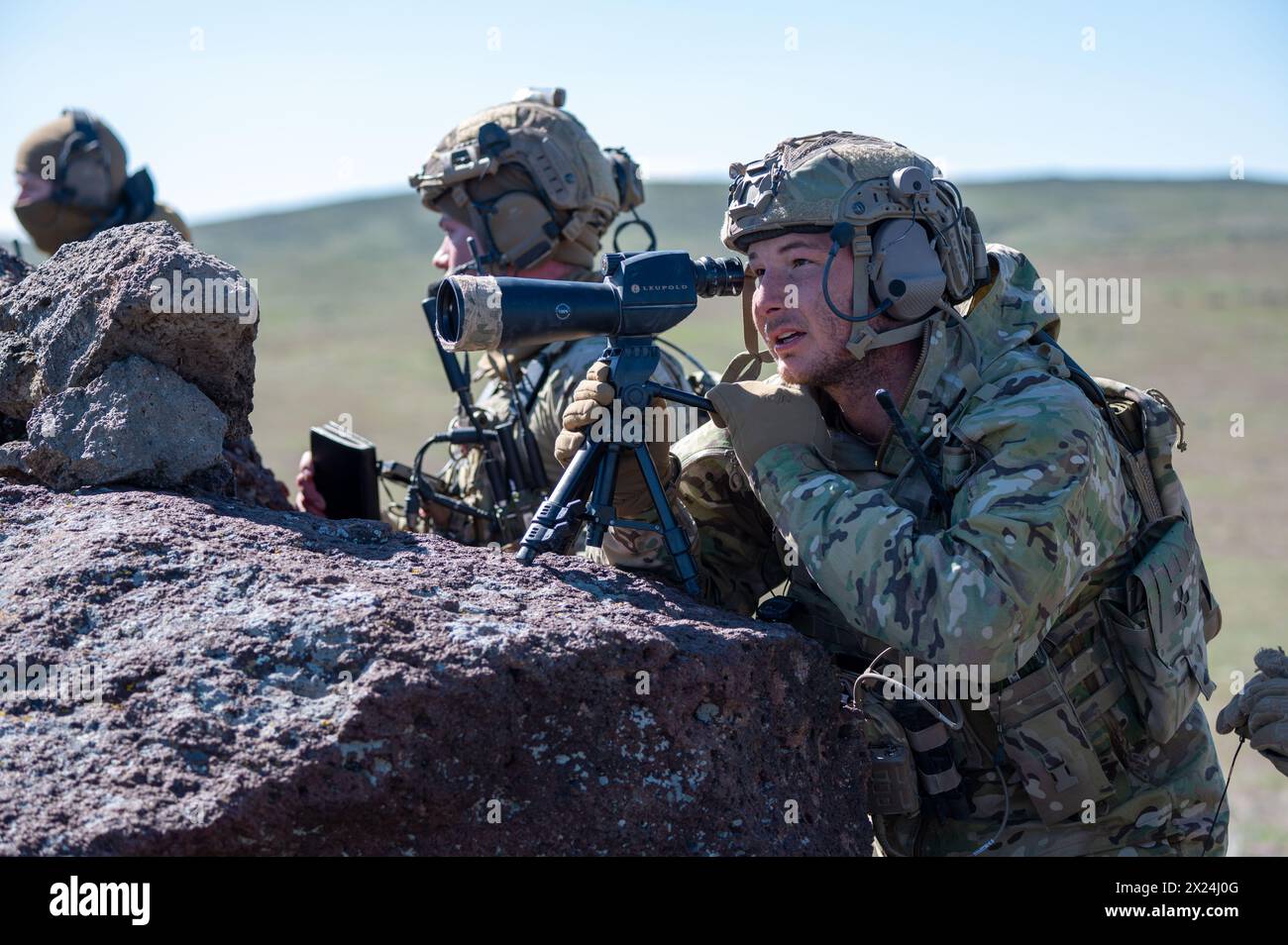 A U.S. Air Force Joint Terminal Attack Controller Airman conducts ...