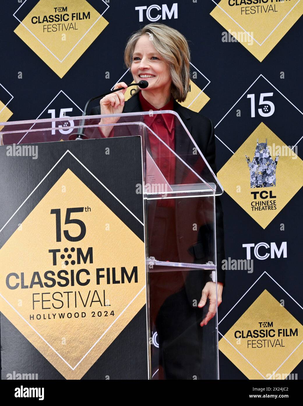 Hollywood, California, USA. 19th Apr, 2024. Jodie Foster. TCM Hosts ...