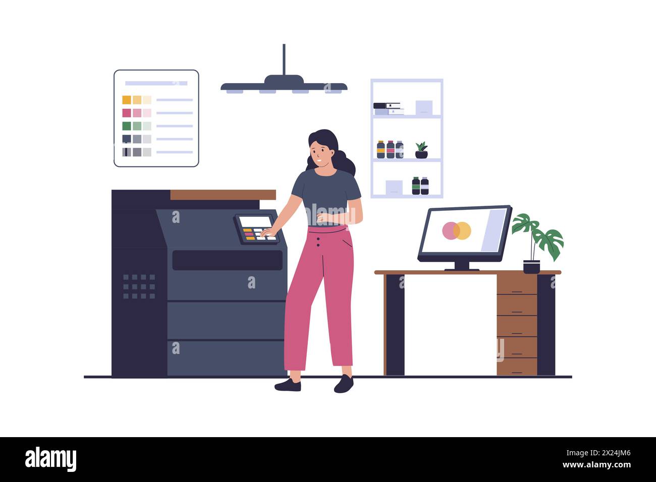 Printing press machine Stock Vector Images - Alamy