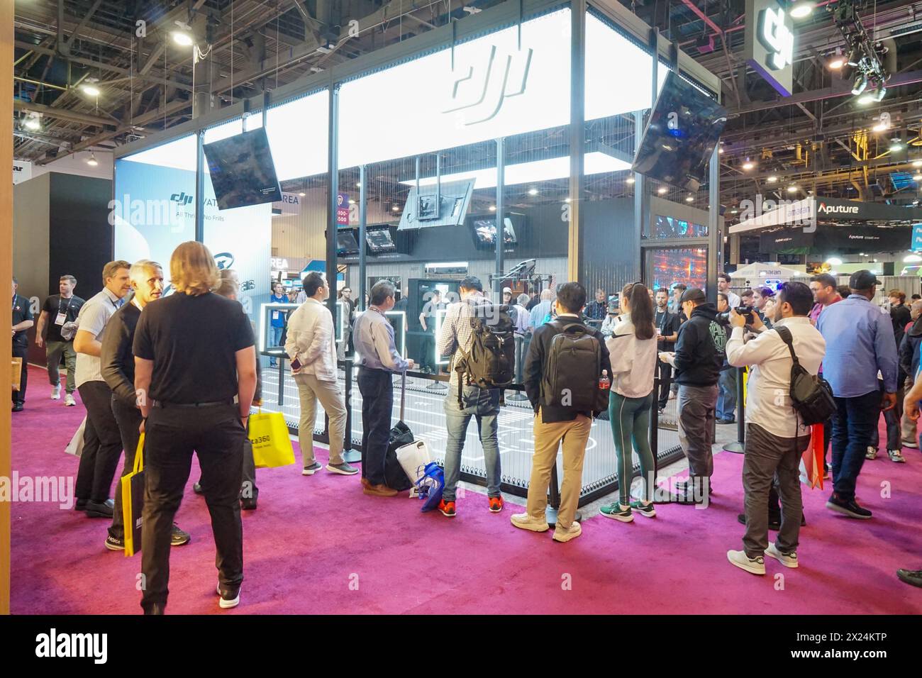 Live drone demonstrations at the DJI, booth, at the National ...