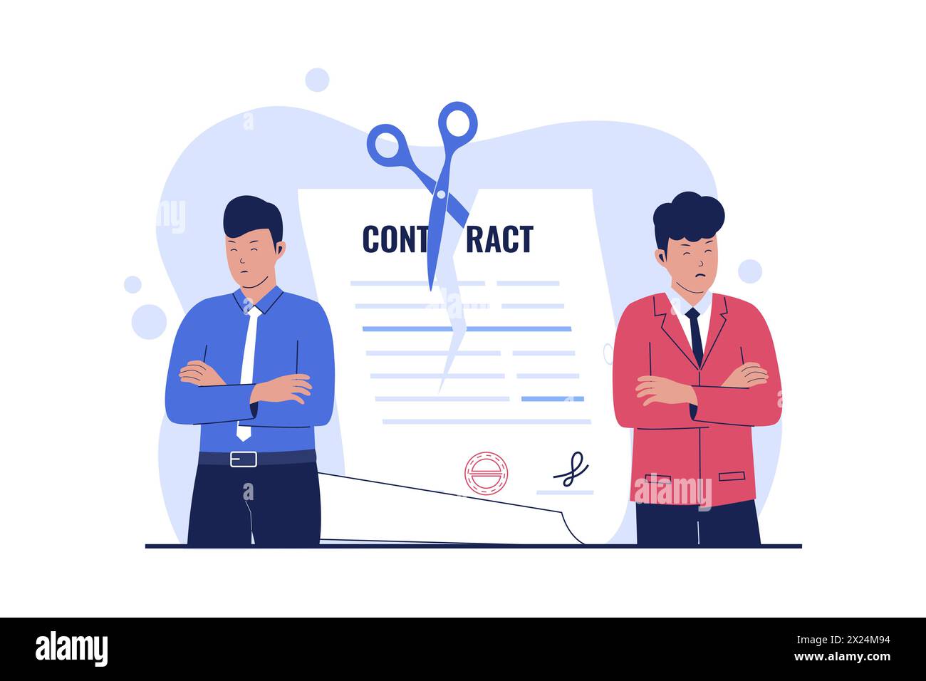 Broken contract Cut Out Stock Images & Pictures - Alamy