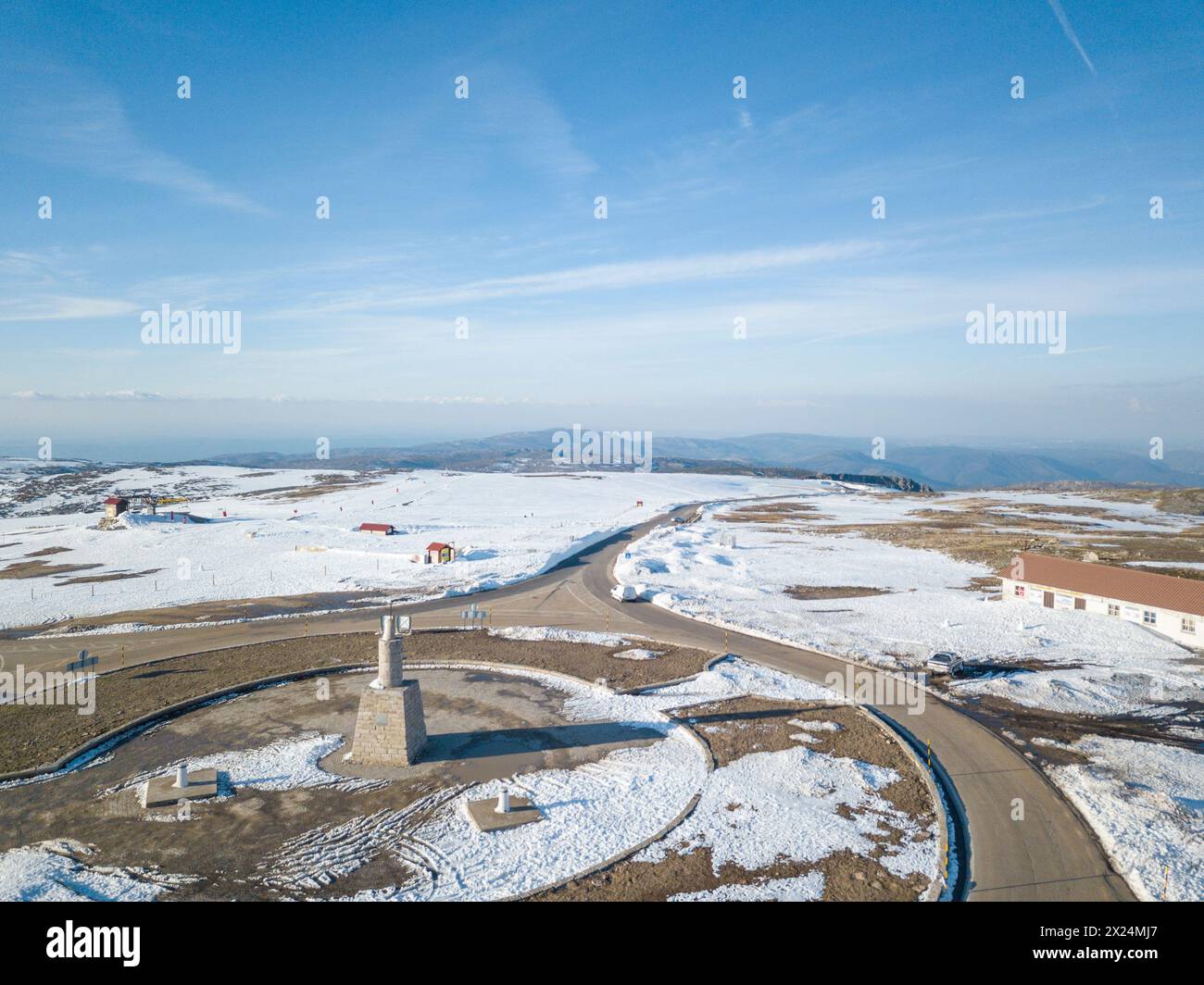 Aerial view road roundabout hi-res stock photography and images - Alamy