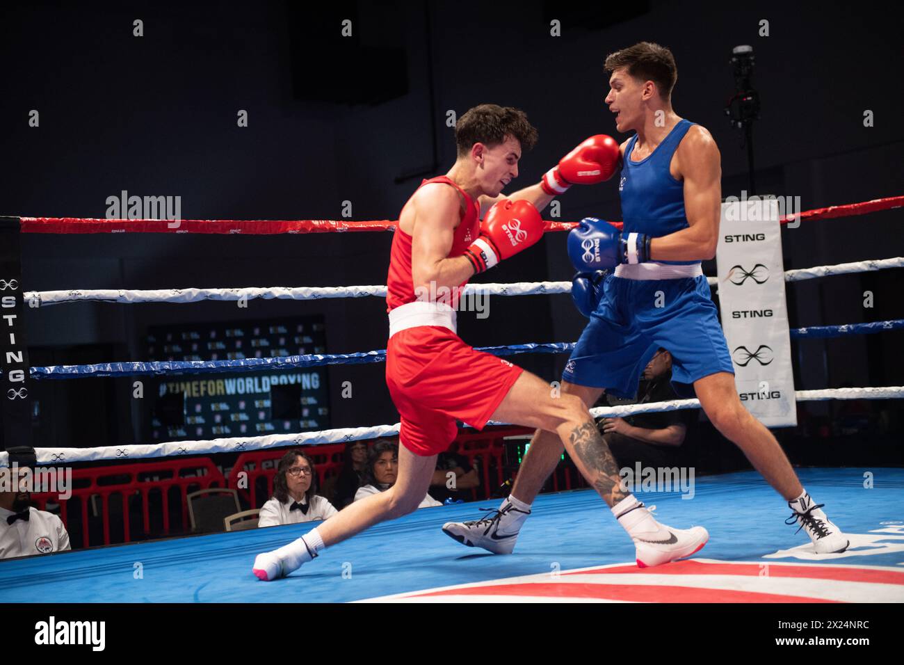 Pueblo, Colorado, USA. 19th Apr, 2024. Two British fighters face off in ...