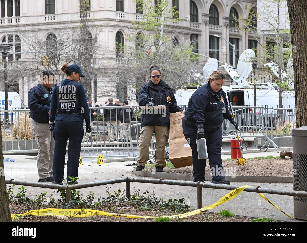 New York, New York, USA. 19th Apr, 2024. In the aftermath of Max ...