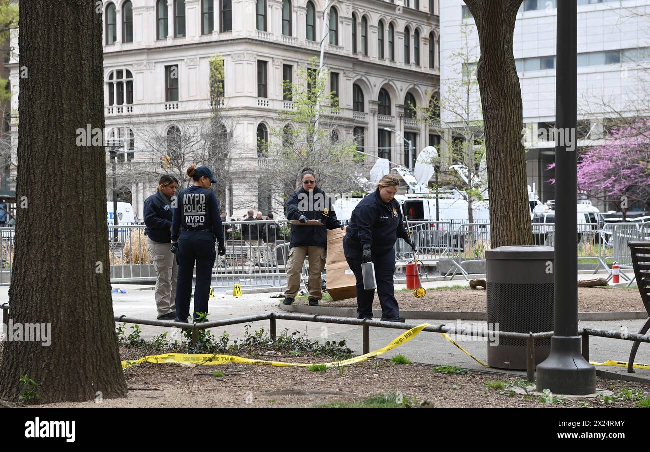 New York, New York, USA. 19th Apr, 2024. In the aftermath of Max ...