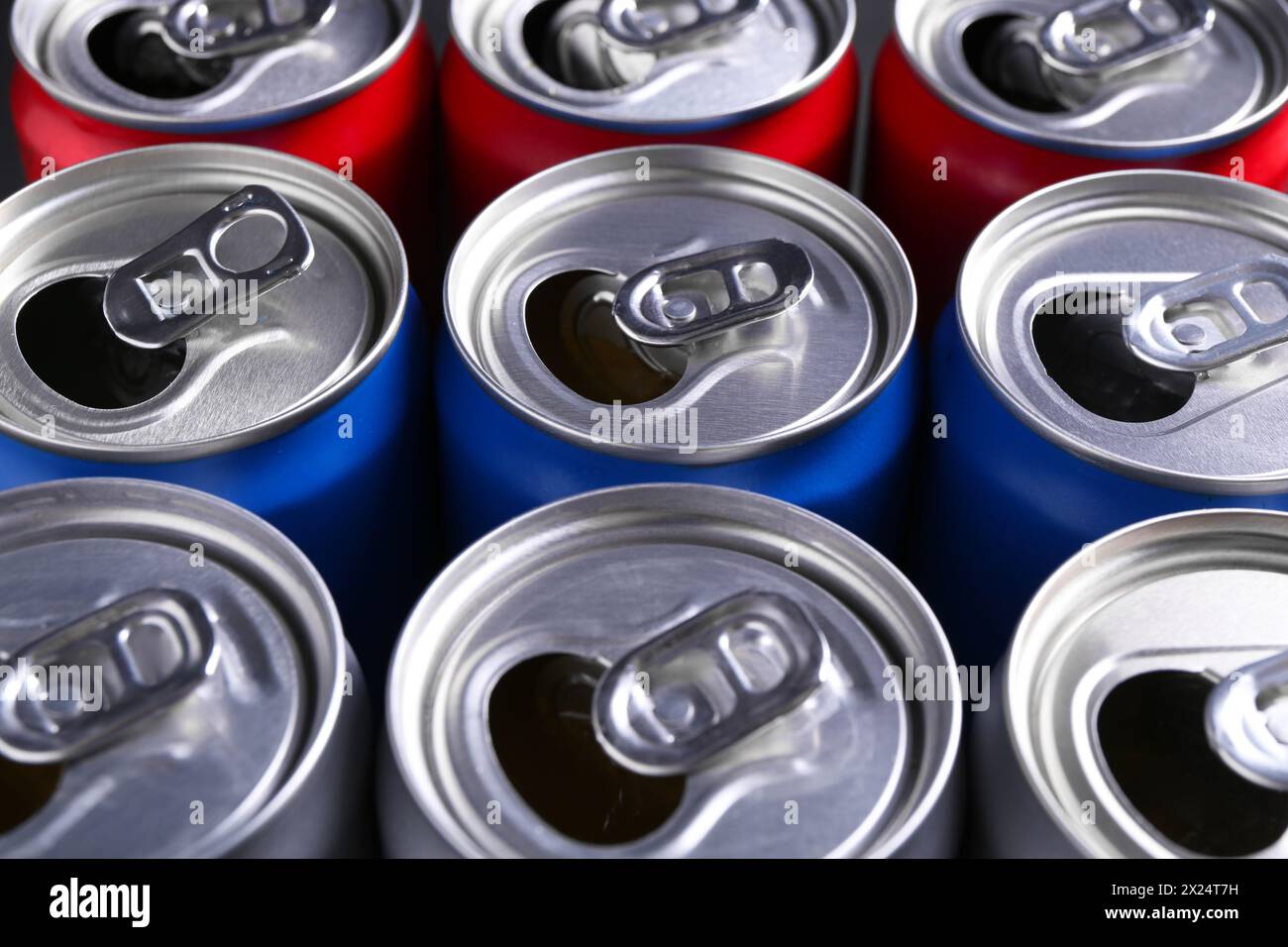 Energy drinks in cans as background, closeup. Functional beverage Stock ...
