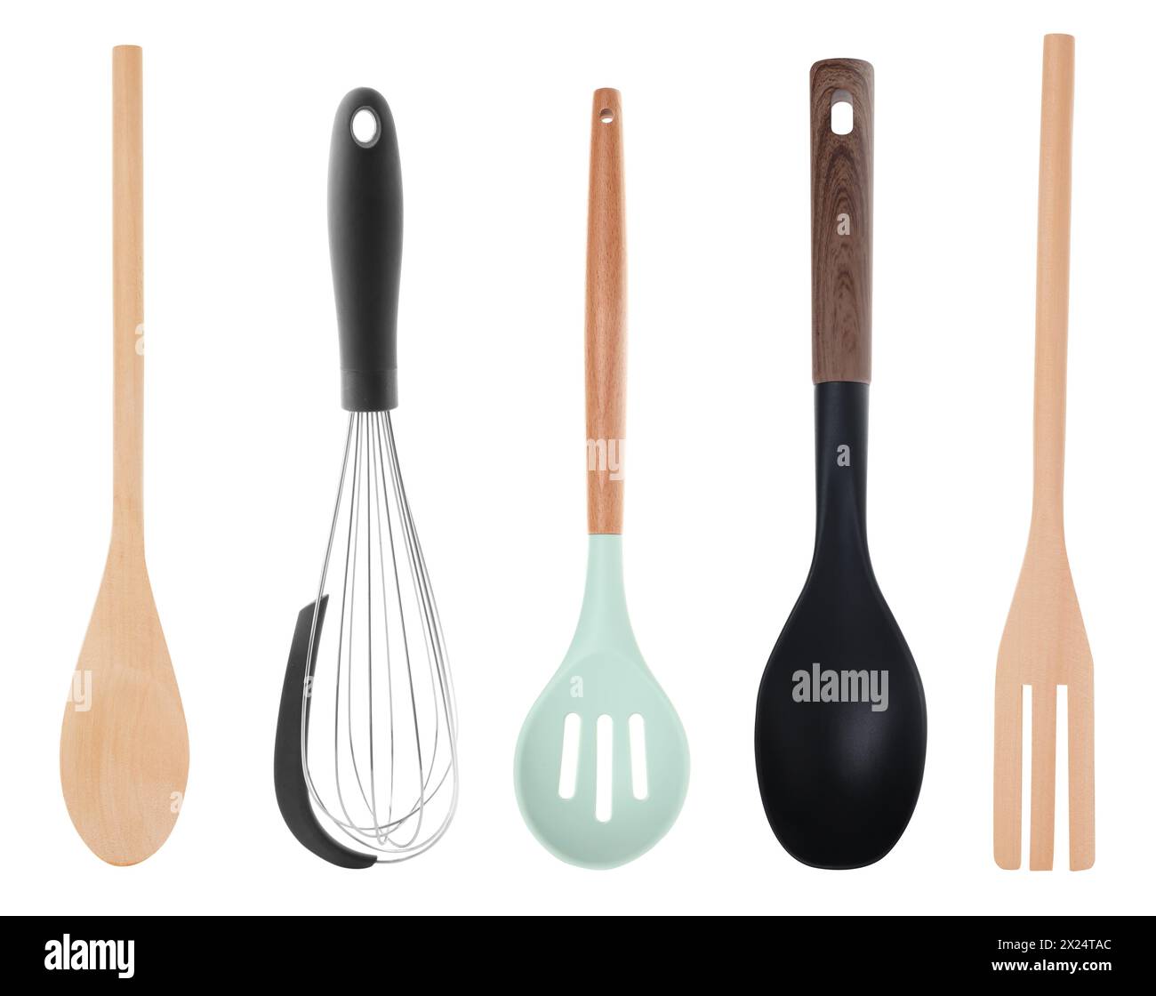 Whisk and other kitchen utensils isolated on white, collection Stock ...