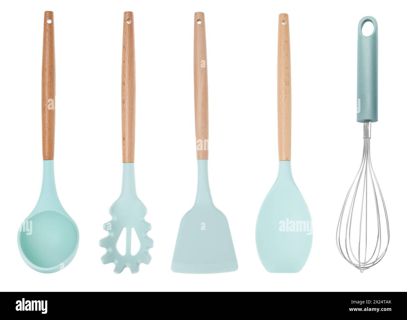 Whisk and other kitchen utensils isolated on white, collection Stock ...