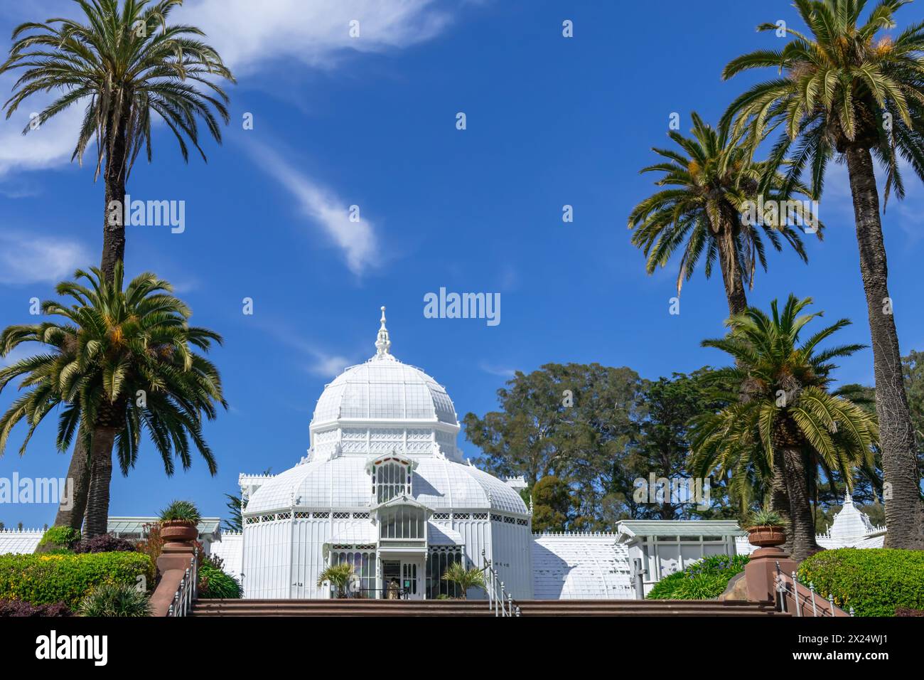 Golden Gate Park, San Francisco, California. The white domed building ...