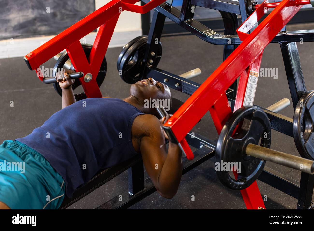 African american male gym trainer hi-res stock photography and images ...