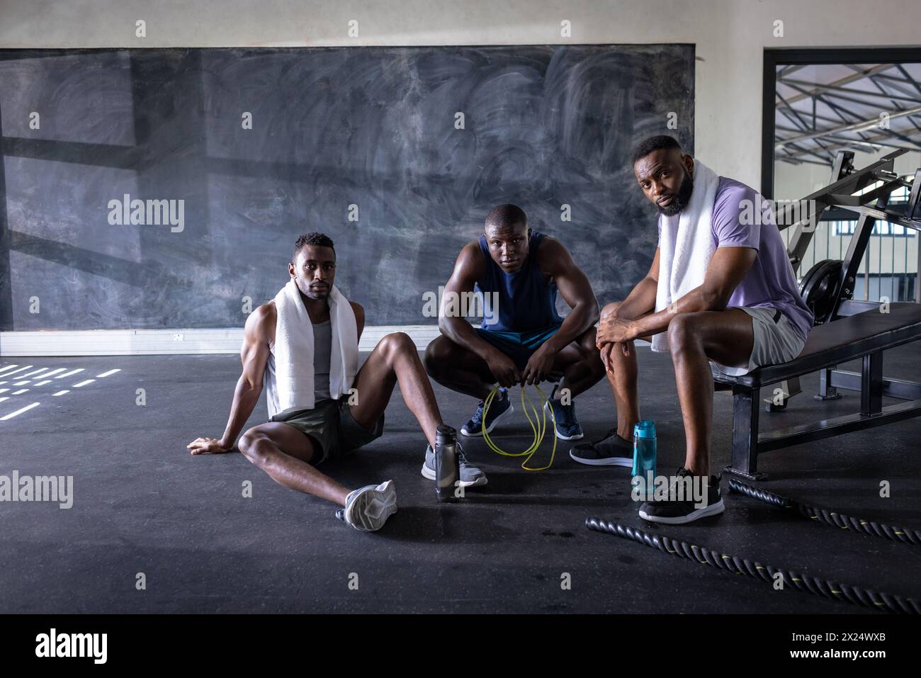 African american male gym trainer hi-res stock photography and images ...