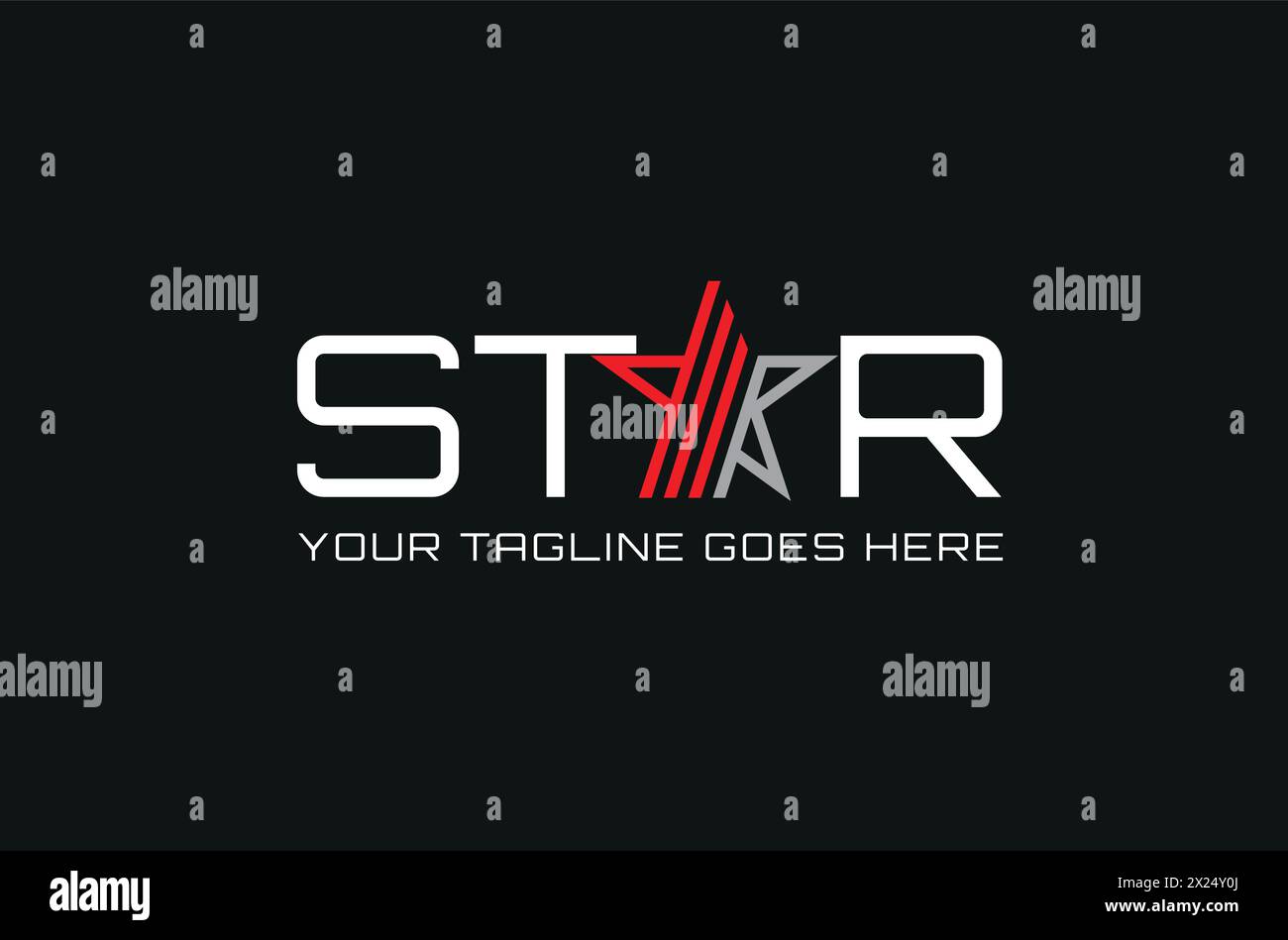 Modern Red star logo design vector. Star logo design concept Stock ...