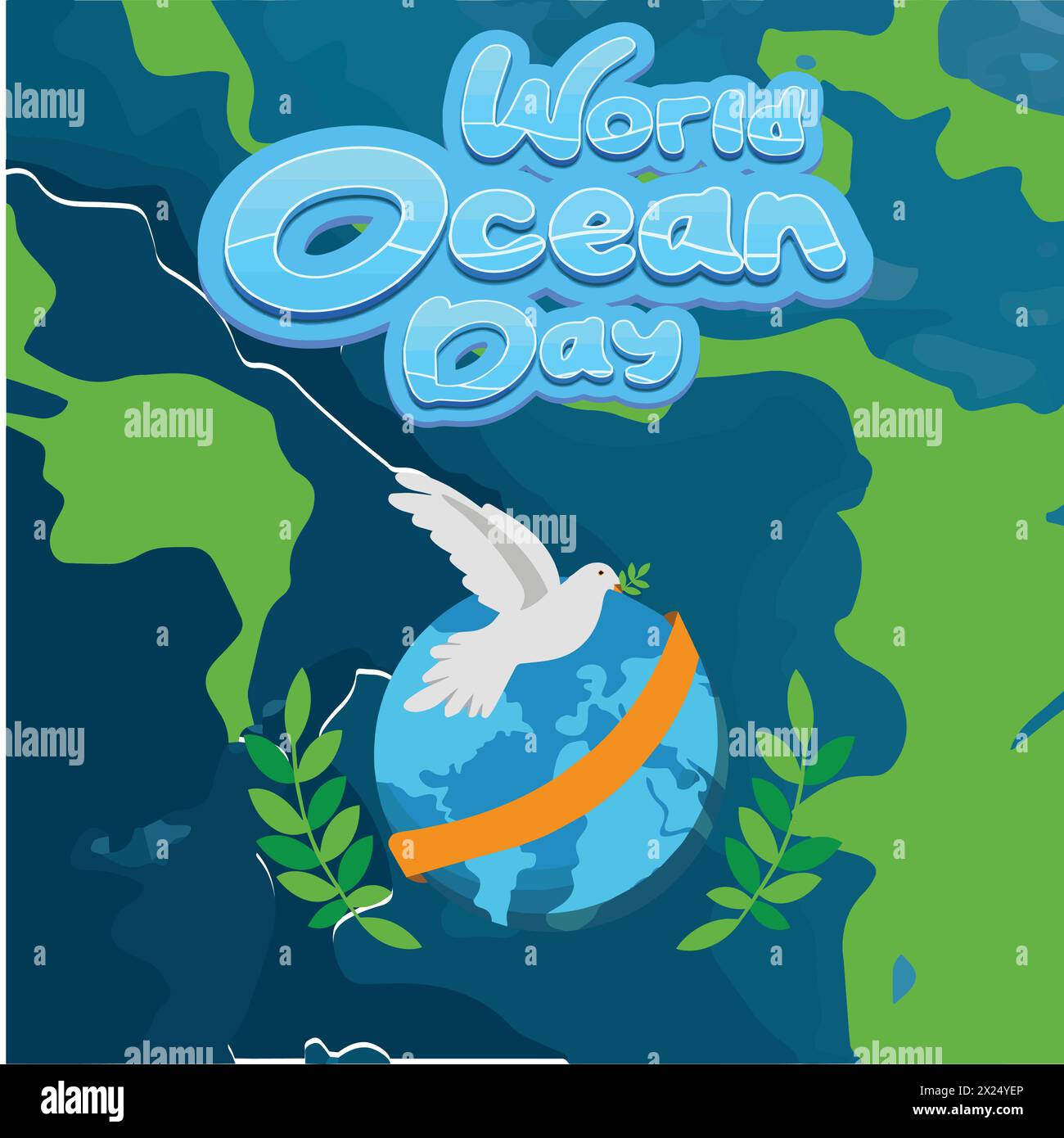 Lets Save Our Oceans World Oceans Day Stock Vector Image And Art Alamy