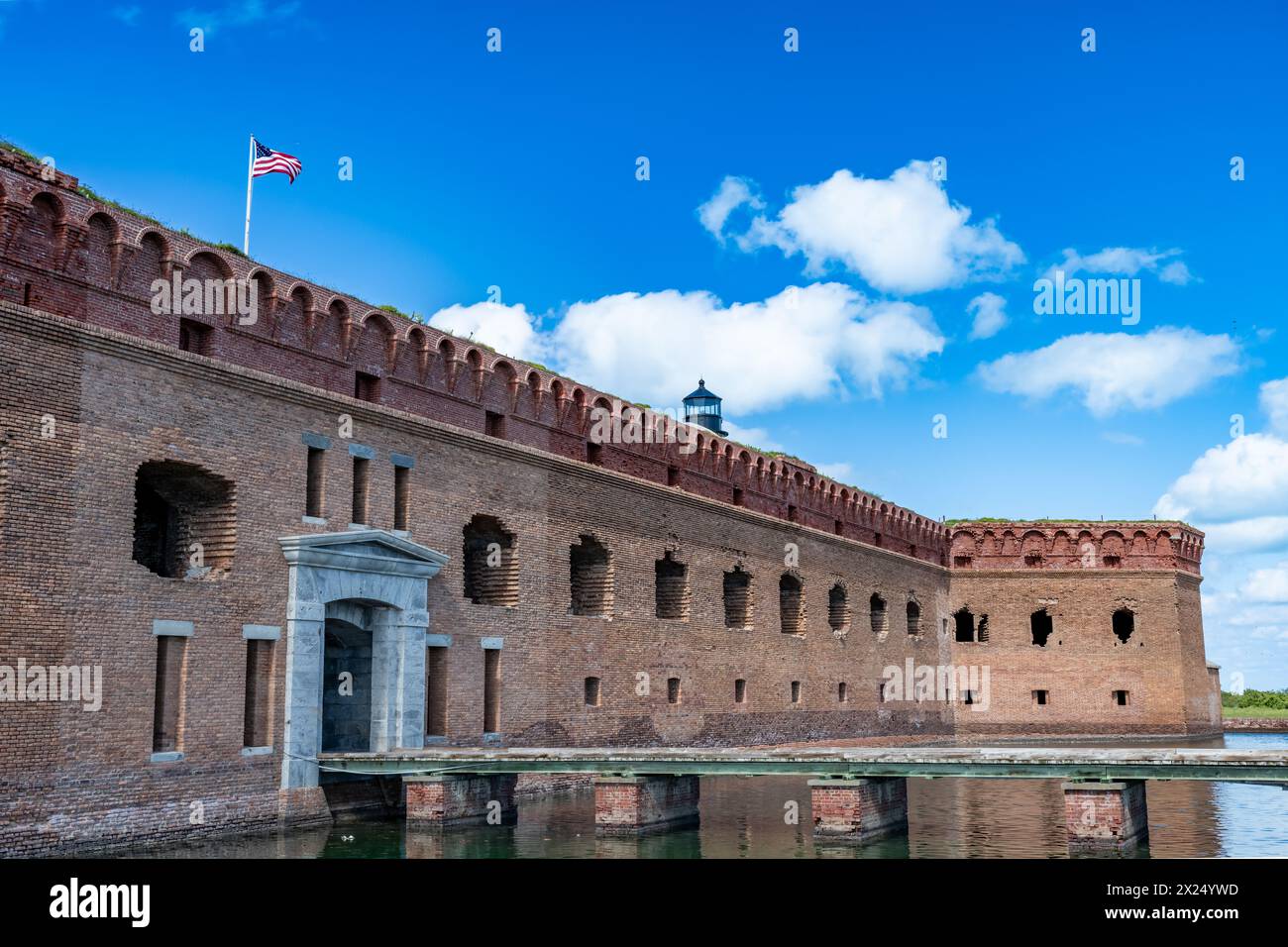 Entrance to Fort Jefferson at Dry Tortugas National Park Stock Photo ...