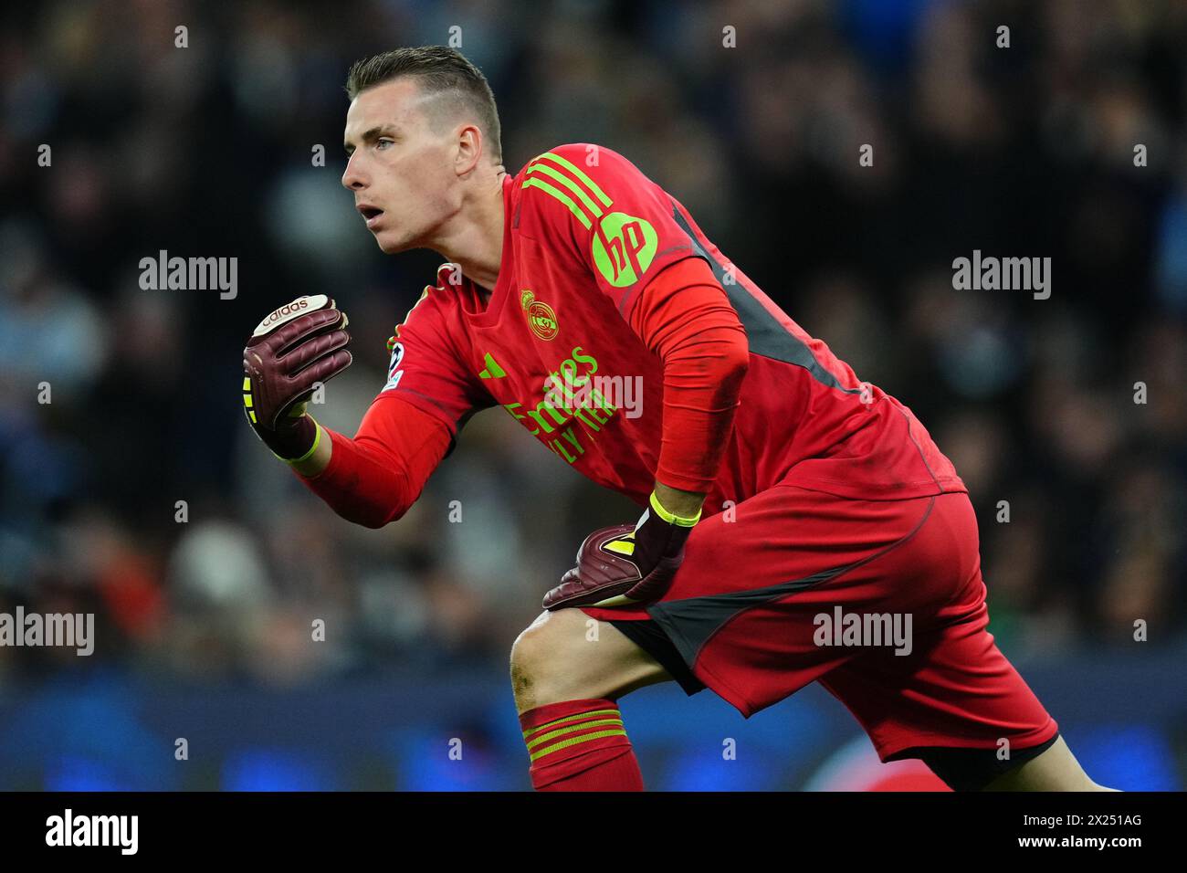 Andriy Lunin of Real Madrid during the UEFA Champions League match ...