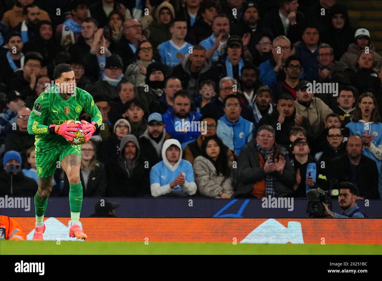 Ederson of Manchester City during the UEFA Champions League match ...