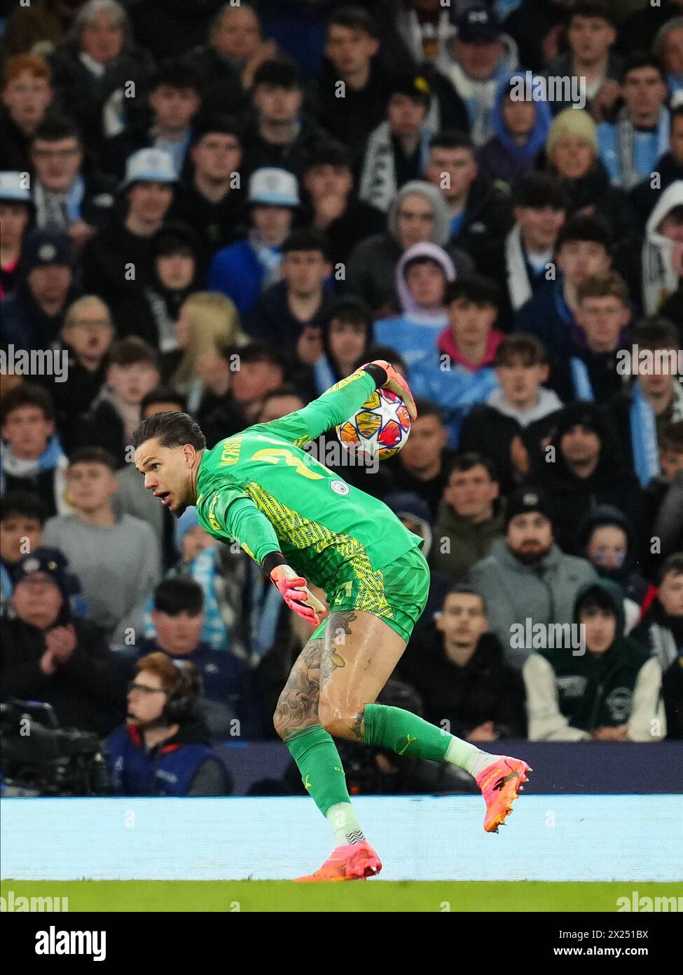 Ederson of Manchester City during the UEFA Champions League match ...