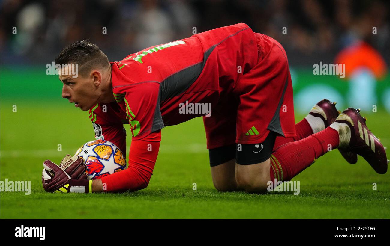 Andriy Lunin of Real Madrid during the UEFA Champions League match ...
