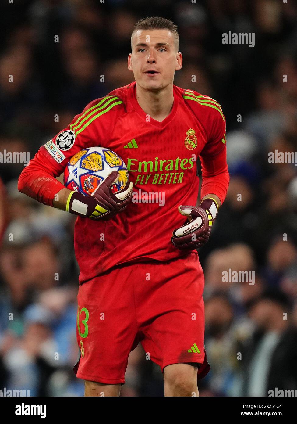 Andriy Lunin of Real Madrid during the UEFA Champions League match ...