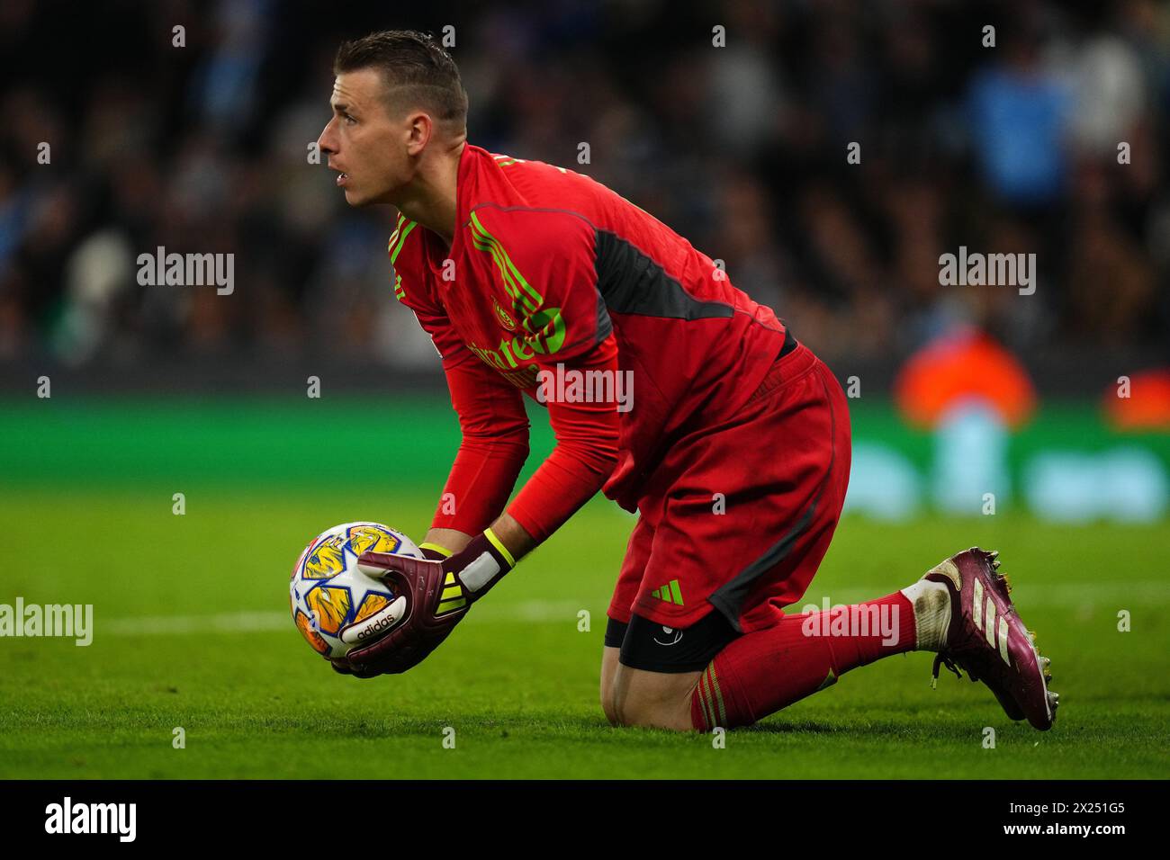 Andriy Lunin of Real Madrid during the UEFA Champions League match ...