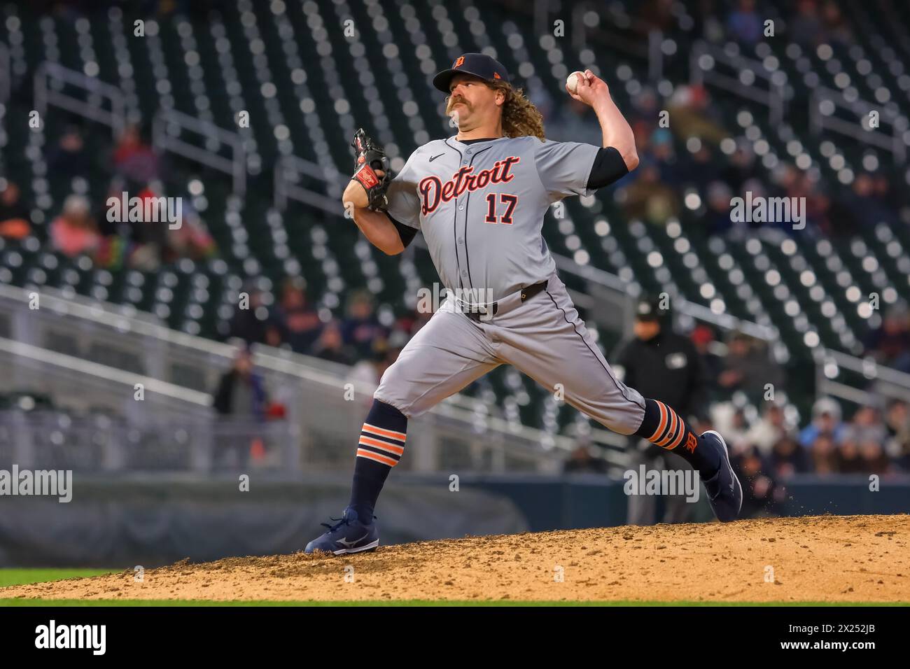 Minneapolis, Minnesota, USA. 19th Apr, 2024. Detroit Tigers pitcher ...