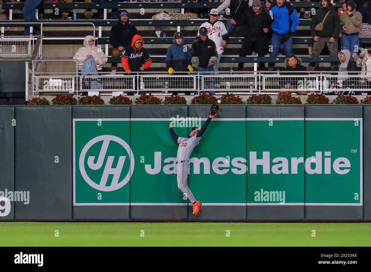 Minneapolis, Minnesota, USA. 19th Apr, 2024. Detroit Tigers left ...