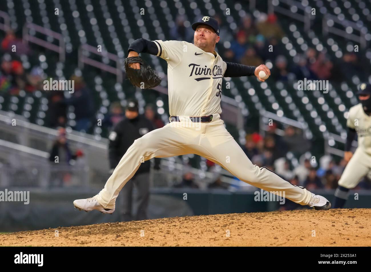 Minneapolis, Minnesota, USA. 19th Apr, 2024. Minnesota Twins pitcher ...