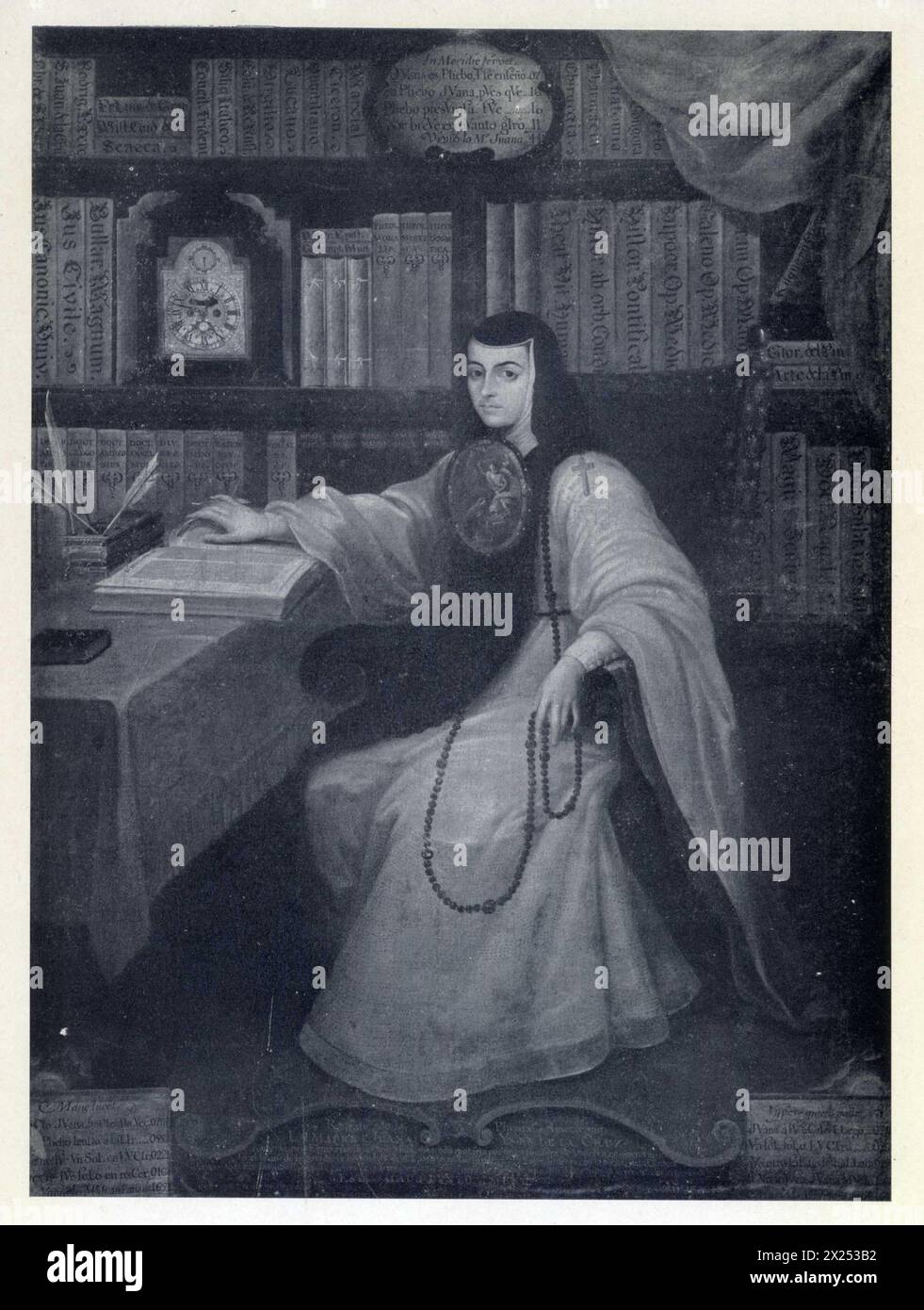 Soeur Juana Ines de la Cruz. Milieu du XVIIIe siècle. Miguel Cabrera ...