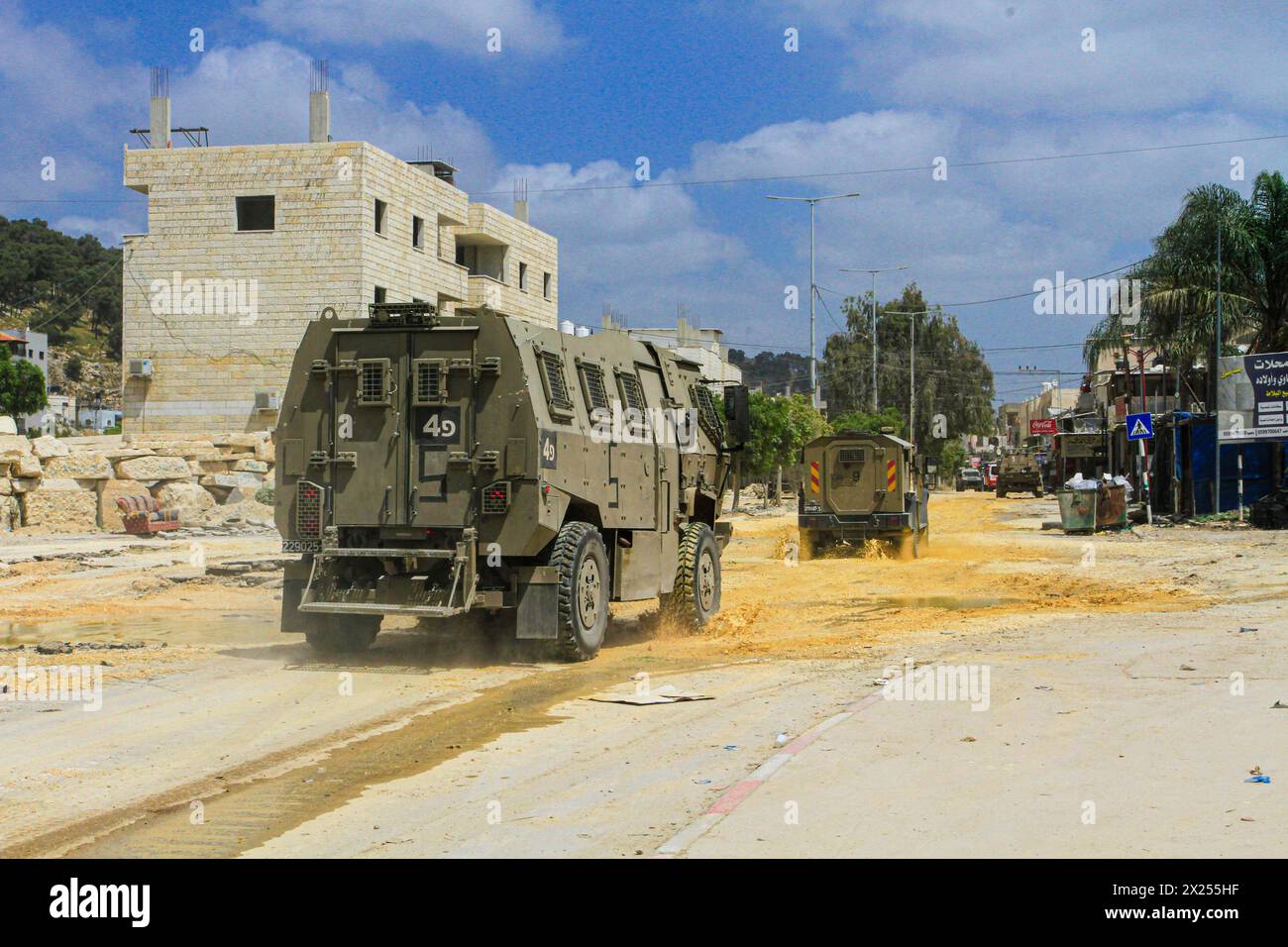 Israeli military reinforcements storm Nour Shams refugee camp during a ...