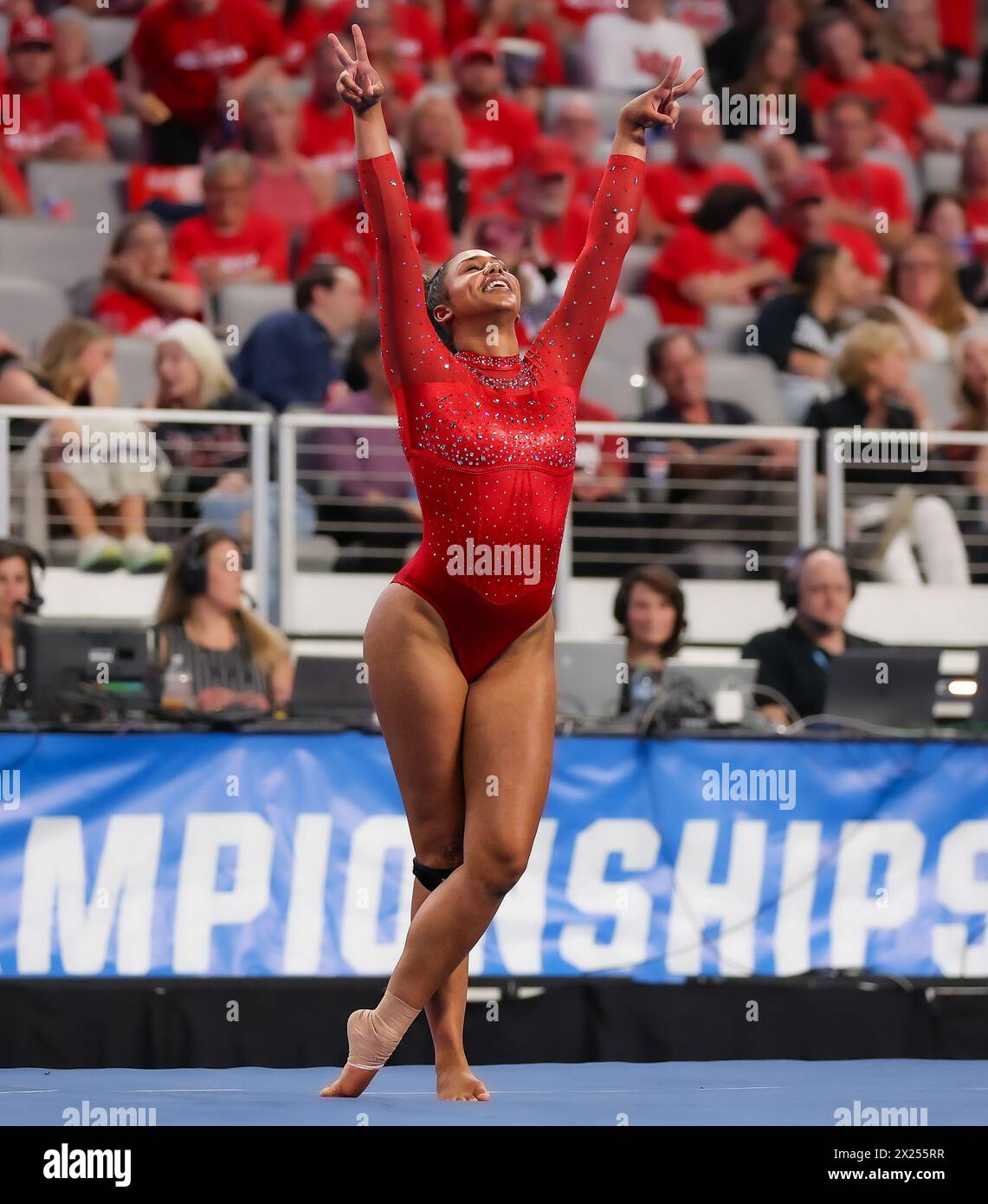 Fort Worth, TX, USA. 18th Apr, 2024. Utah's Jaedyn Rucker on the floor ...