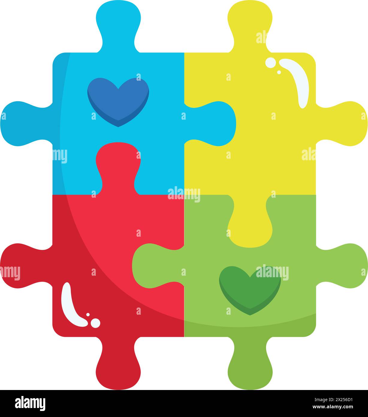 autism puzzle campaign illustration vector Stock Vector Image & Art - Alamy