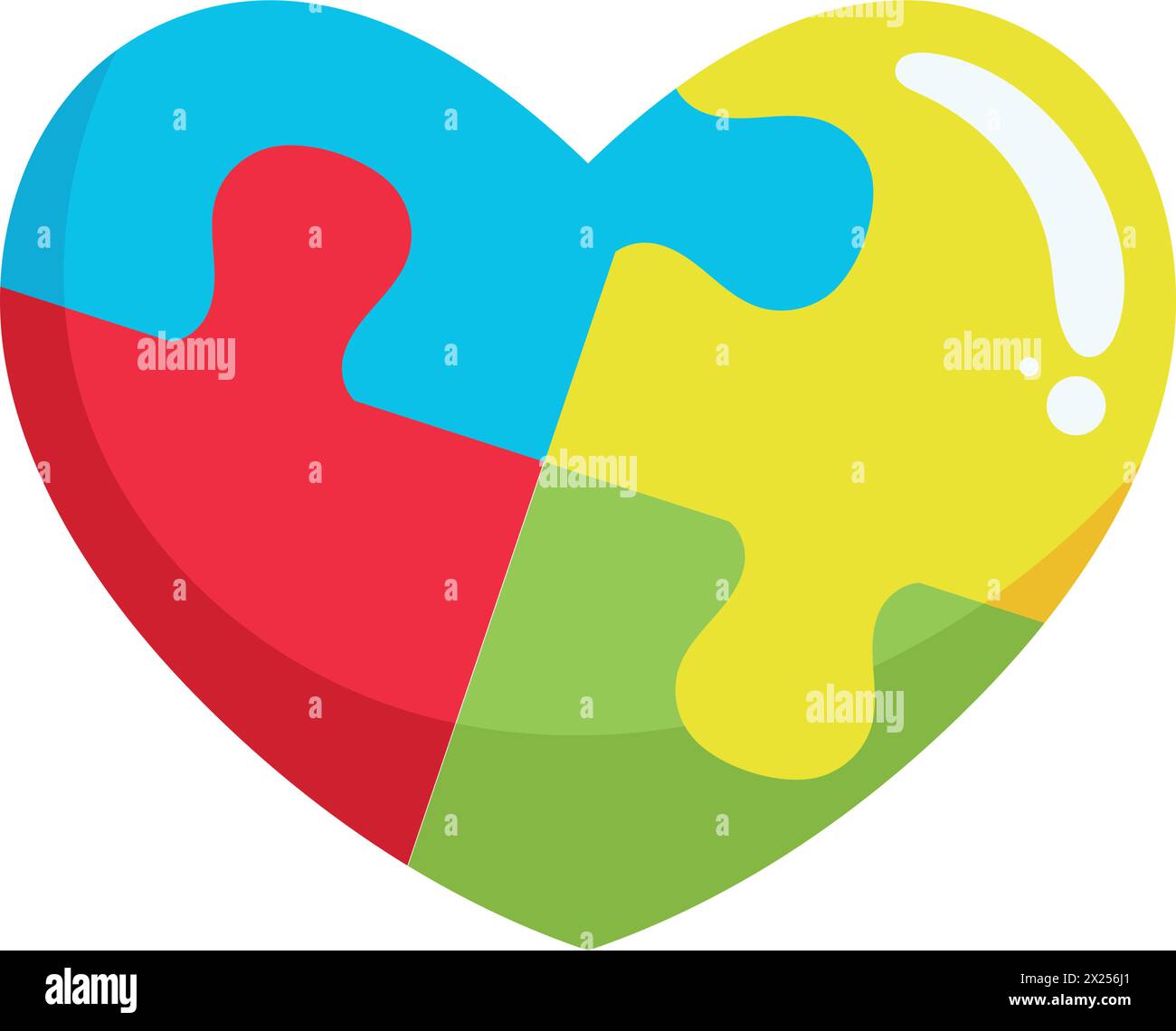 autism puzzle heart illustration vector Stock Vector Image & Art - Alamy