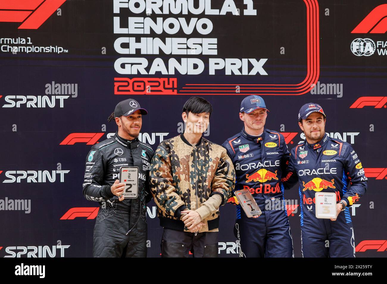 VERSTAPPEN Max (ned), Red Bull Racing RB20, portrait, PEREZ Sergio (mex ...
