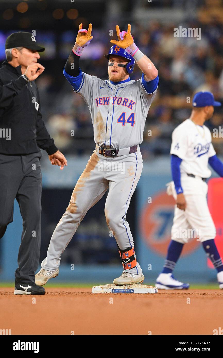 LOS ANGELES, CA - APRIL 19: New York Mets center fielder Harrison Bader ...