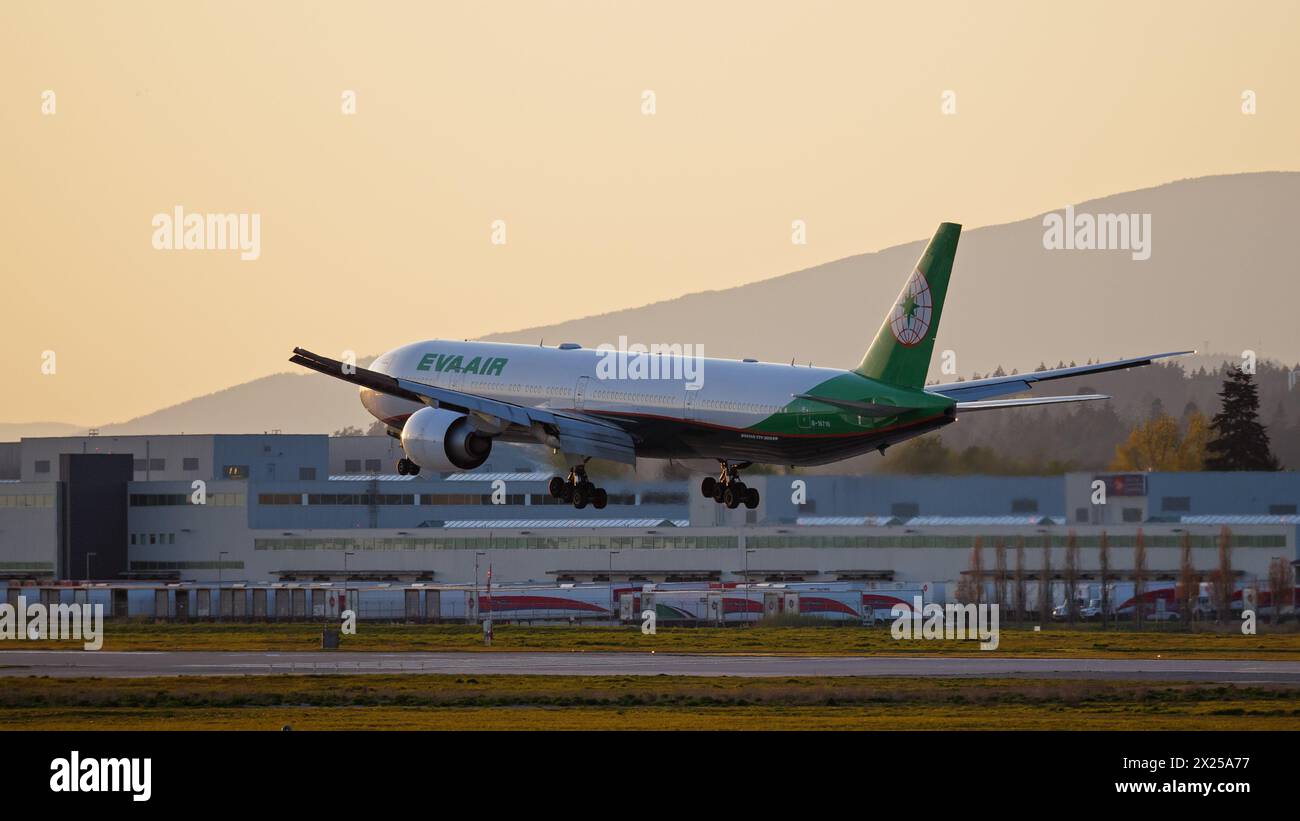 Richmond, British Columbia, Canada. 18th Apr, 2024. An EVA Air Boeing ...