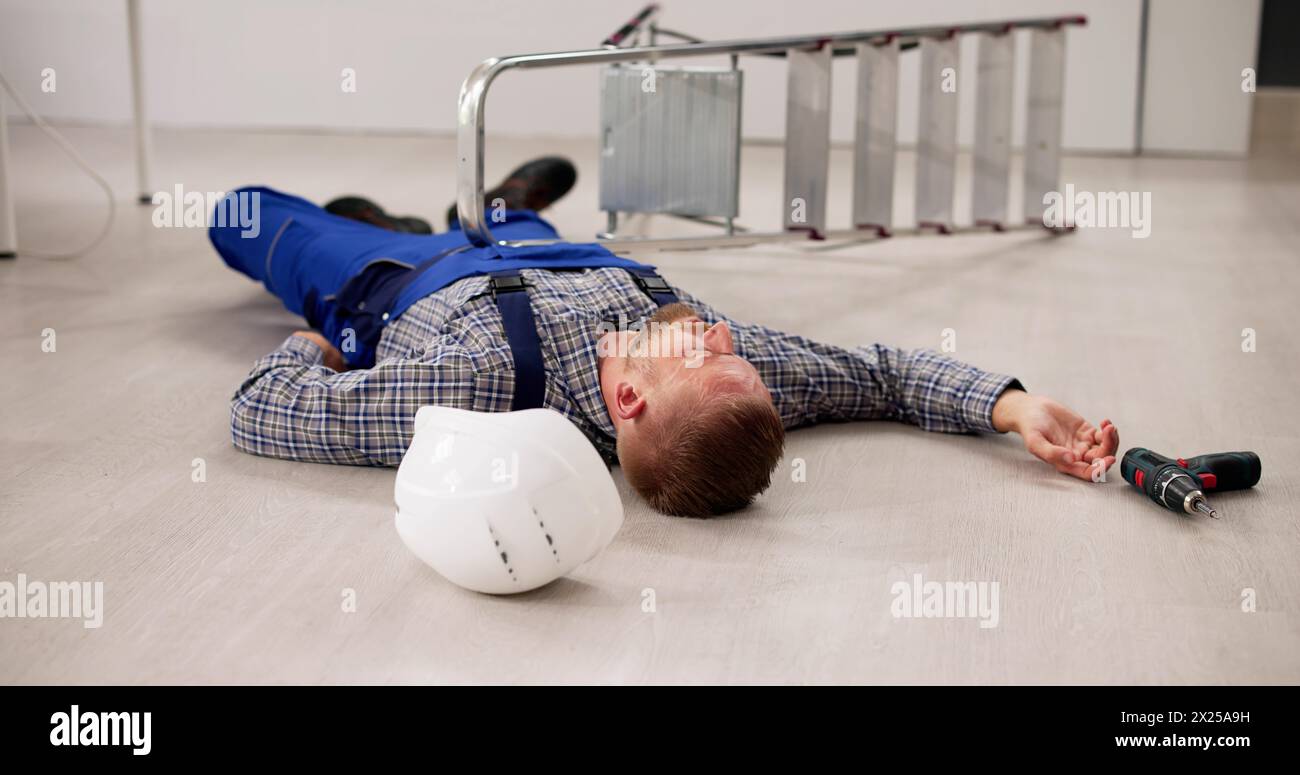 Step ladder accident hi-res stock photography and images - Alamy